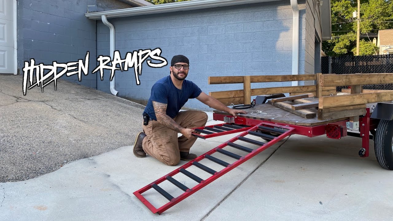 Making Hidden Loading Ramps for my Harbor Freight Trailer - YouTube