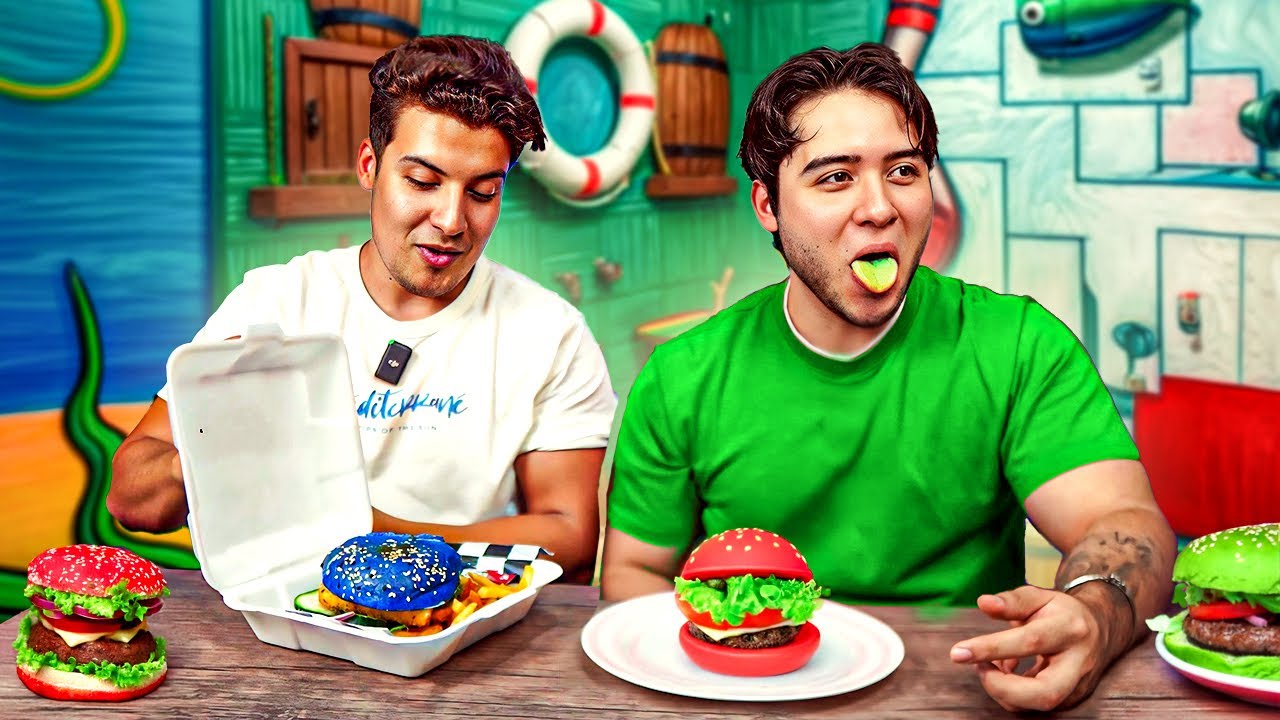 PEDIMOS TODAS LAS COLORBURGERS DE BOB ESPONJA 🤑🥵 - YouTube