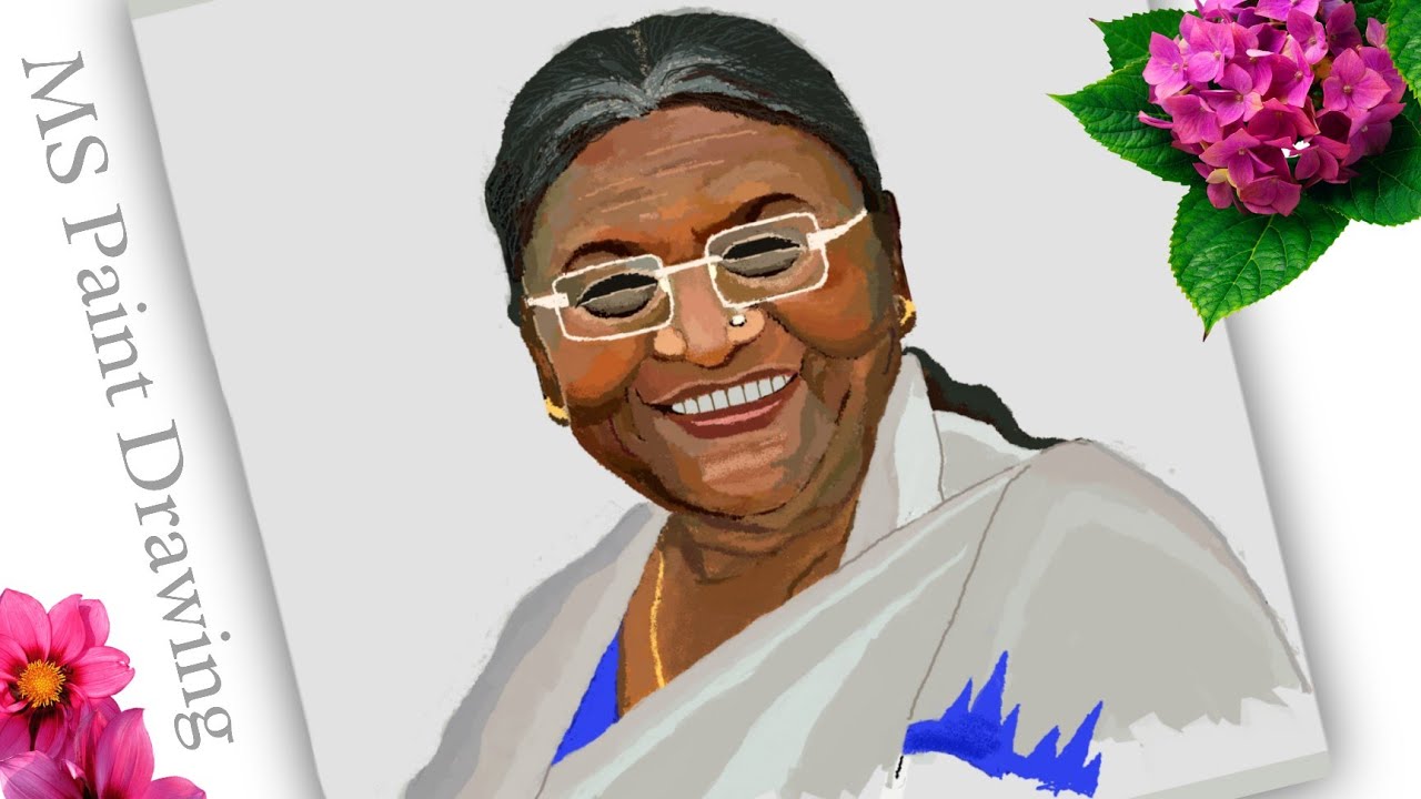 How to Draw President Draupadi Murmu |🇮🇳How to Draw Draupadi Murmu ...