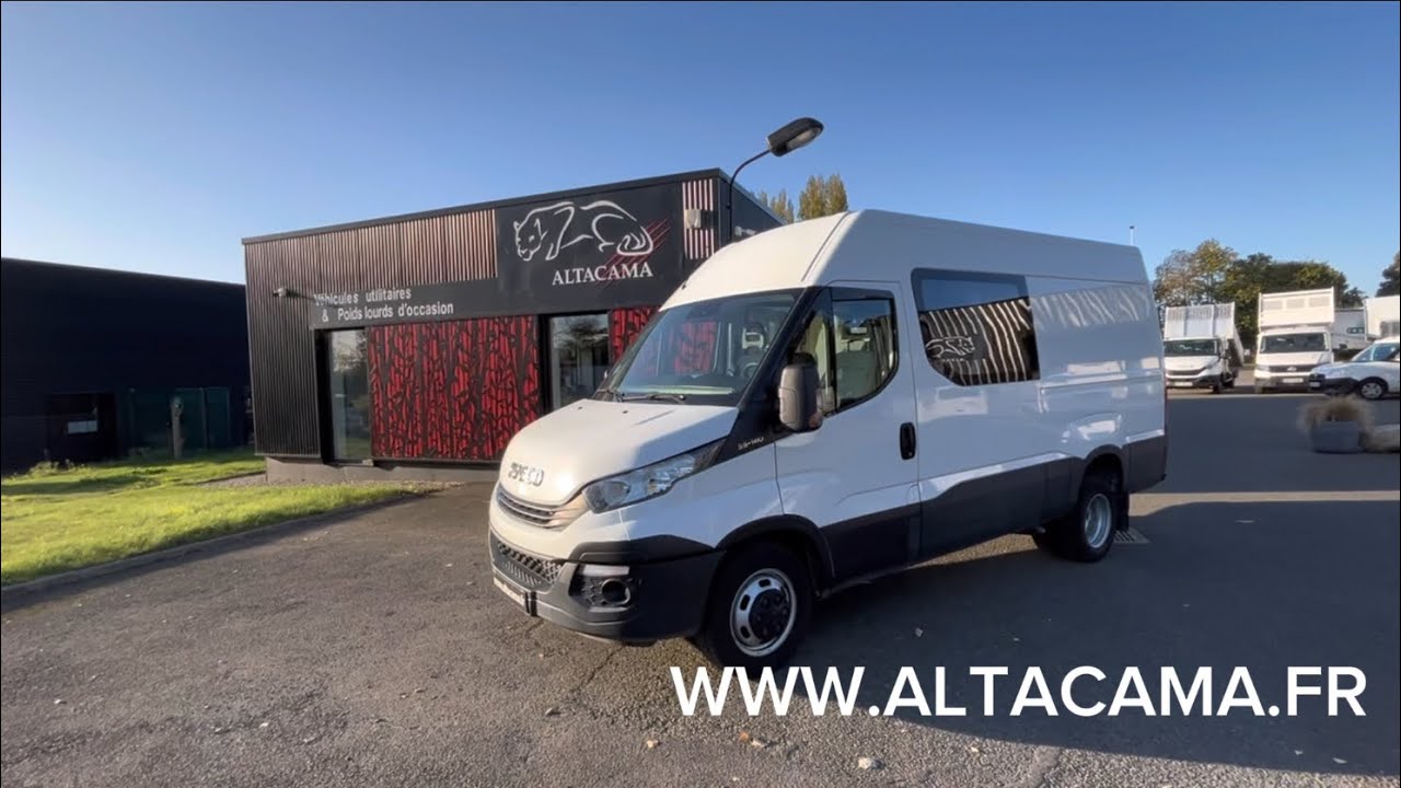 IVECO DAILY 35C14 CABINE APPROFONDIE 7 PLACES 12m3 - Réf. 22135 - YouTube