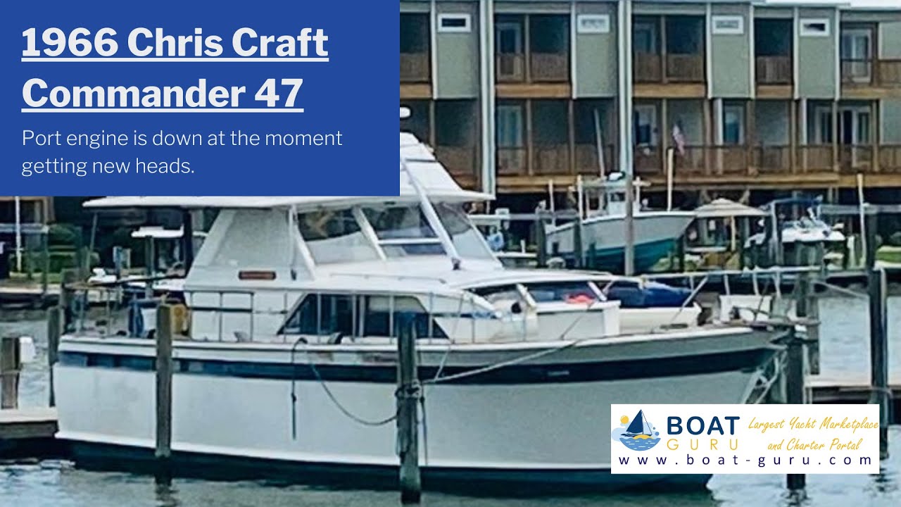 1966 Chris Craft Commander 47 - YouTube