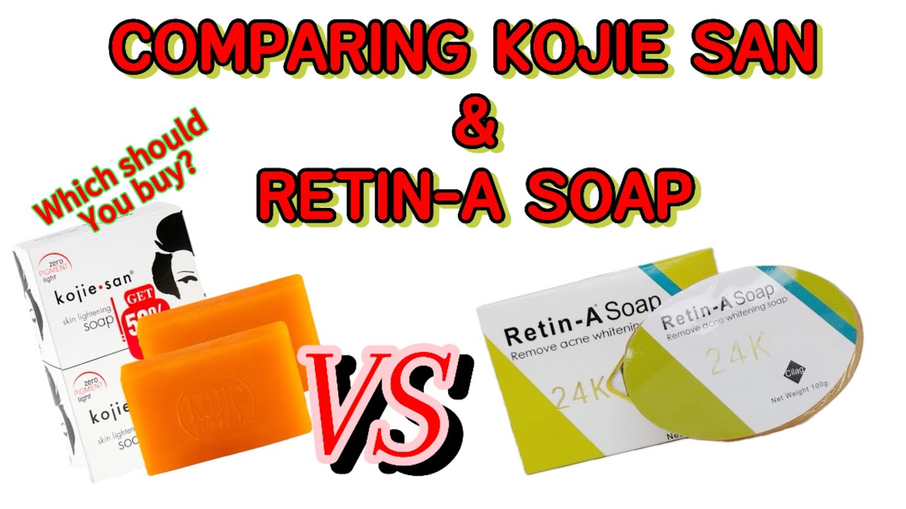 COMPARING KOJIE-SAN & RETIN A FACIAL BAR SOAP||3x COMPLEXION LIGHTER ...