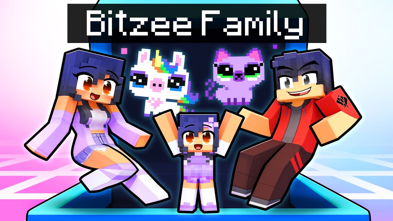Having a BITZEE FAMILY in Minecraft! - YouTube