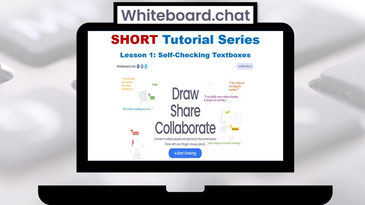 Whiteboard.Chat Version 2.0: SHORT Tutorial Series - Adding Self-Checking Textboxes - YouTube
