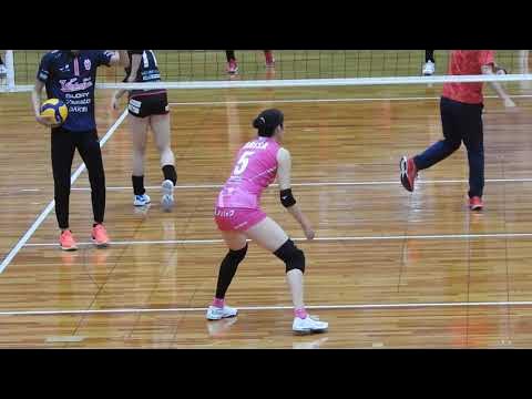 Japanese women's volleyball V-League Victorina Himeji uniform number 5 Arisa Nagano - YouTube