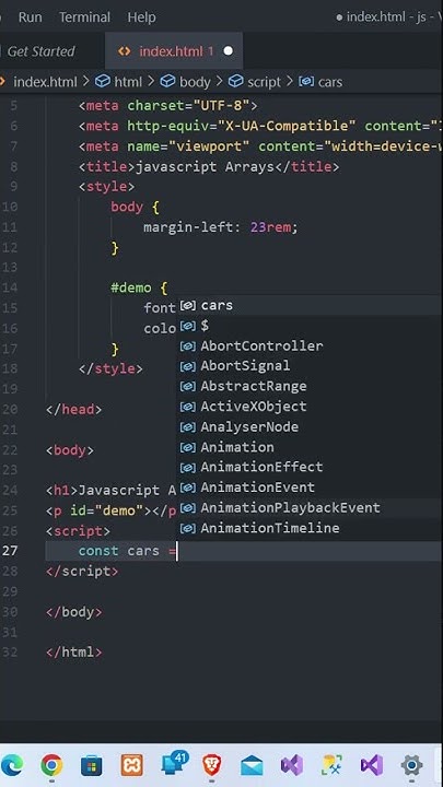 Javasript Arrays Html Css Javascript Js Array Shorts Youtube