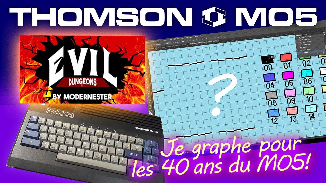 JE GRAPHE POUR LES 40 ANS DU THOMSON MO5! - YouTube