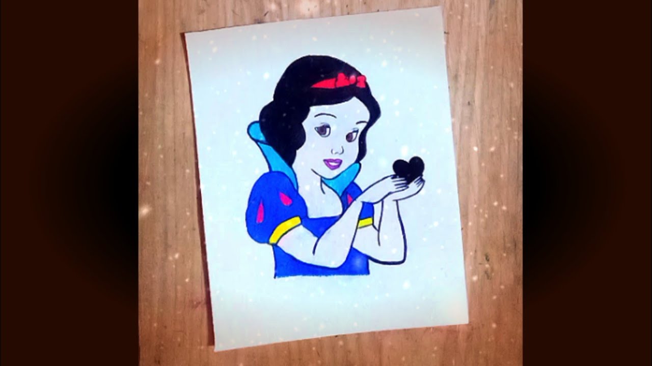 How to Draw a Snow White Princess || Disney Princess drawing step by ...
