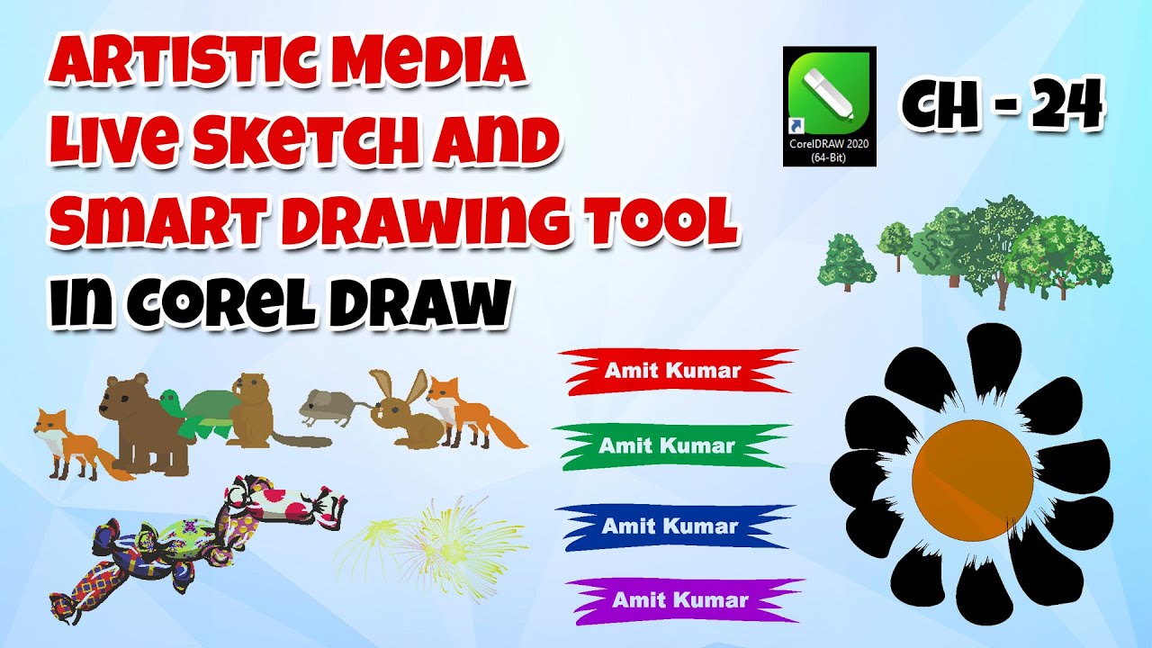 Artistic Media, Live Sketch and Smart Drawing Tool in CorelDraw ...