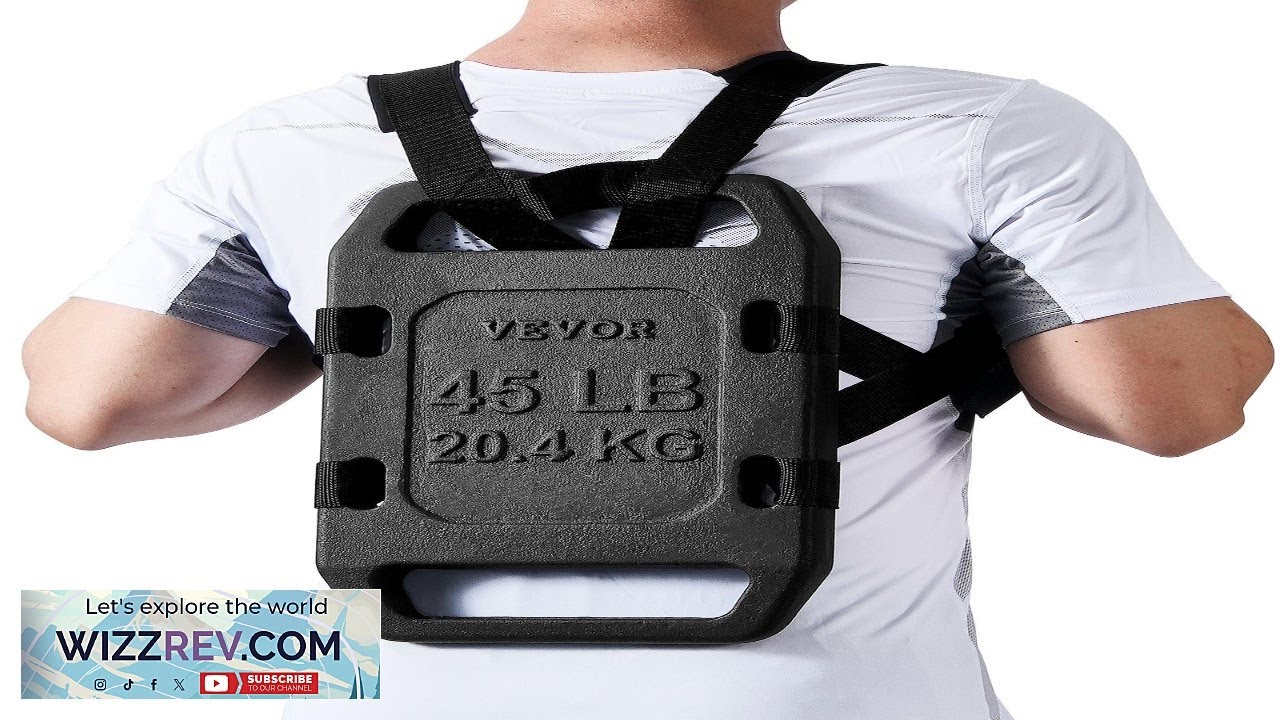 VEVOR Cast Iron Ruck Weights for Rucking Weight Plate with Handle 45LB ...