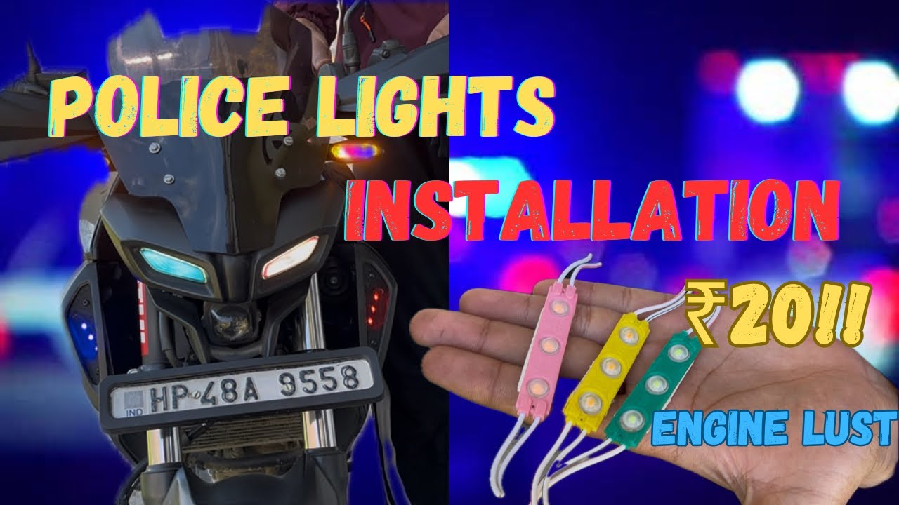 Best Yahama MT -15 lights modifications under ₹20 | Police Lights ...