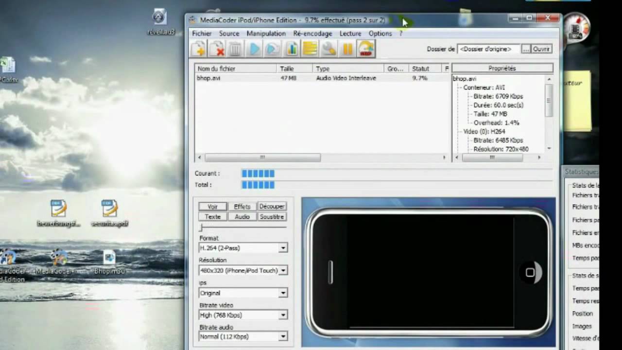Convertion de vidéo pour iPhone avec MediaCoder - YouTube