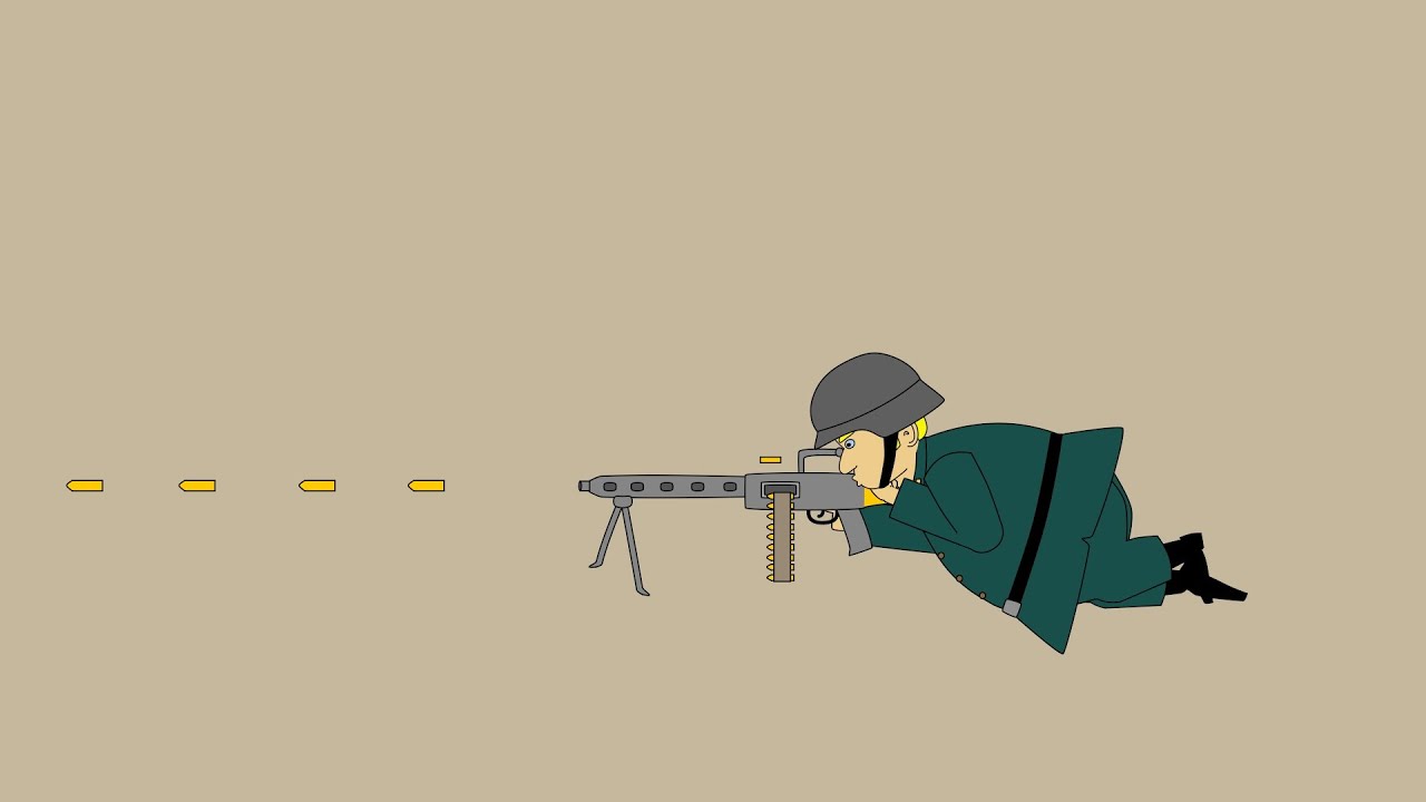 How to draw a German MG42 machine gun? - YouTube