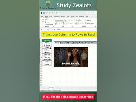 Quick Excel Tips: How to Transpose Data in Excel! 📊 #Shorts - YouTube