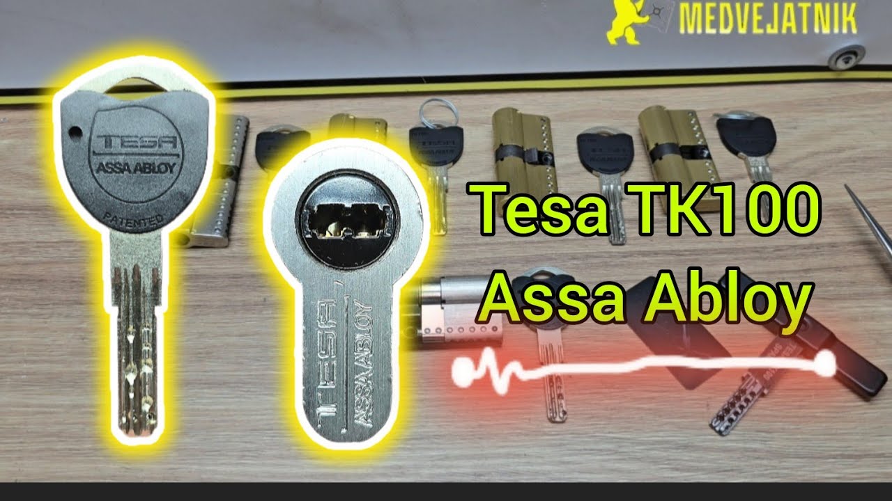 Как открывать замки Tesa TK100 Испания Medvejatnik - YouTube