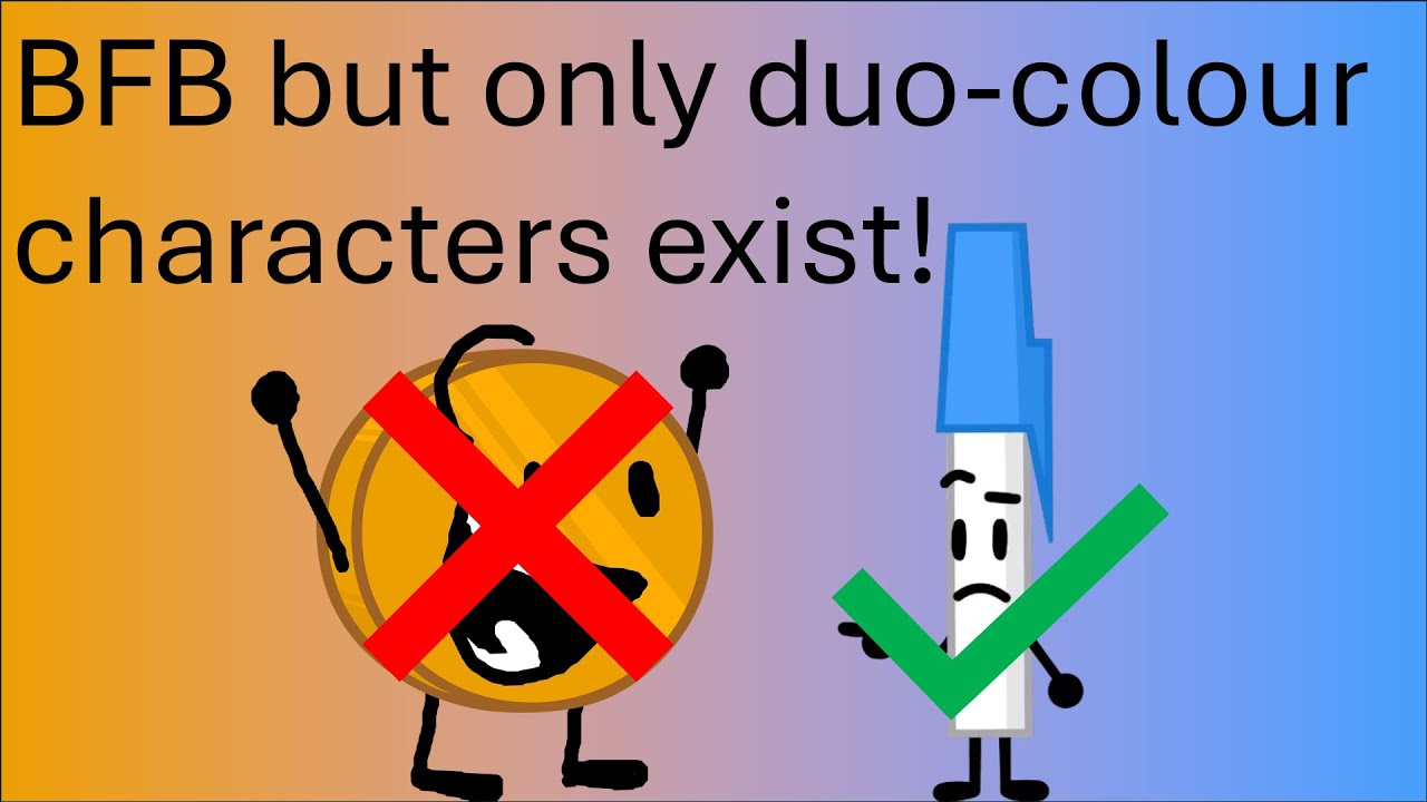 BFB but only duo colour characters exist! - YouTube