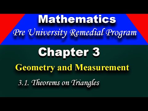 Pre university remedial program mathematics chapter 3 | Geometry and Measurement - YouTube