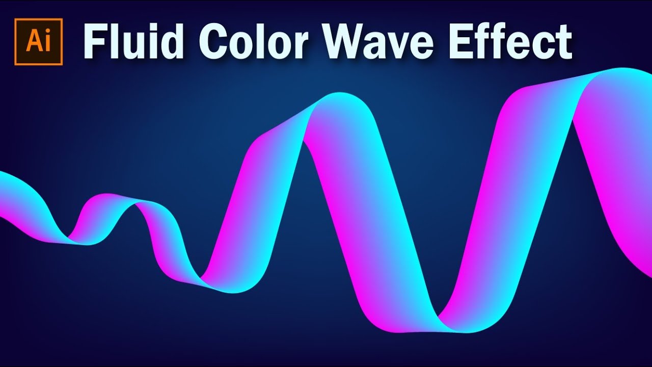 Wave Effect Illustrator |Create Gradient Wave in Illustrator - YouTube