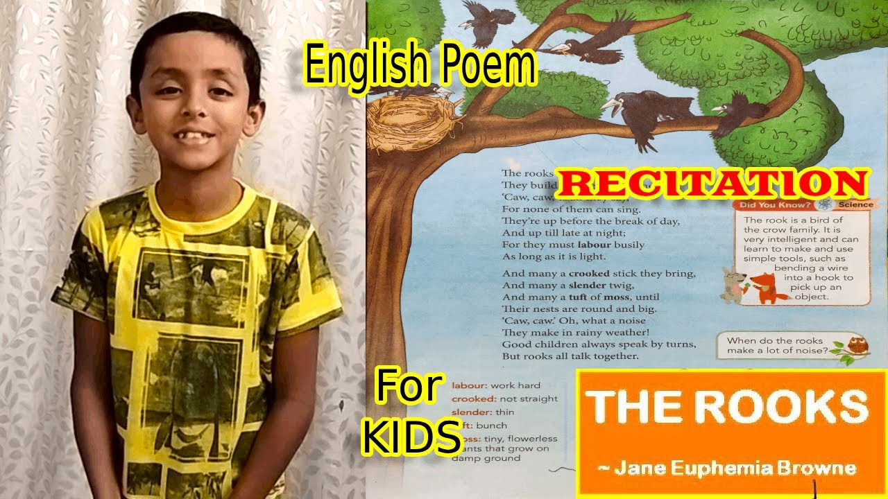 Recitation ''The Rooks'' Poem | English Literature Class 3 | Jane ...