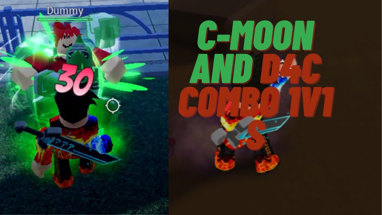 Roblox AUT - C-moon and d4c combo ( not infinite combo ) 1v1s - YouTube