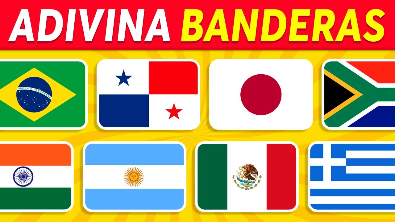 Adivina el PAÍS por la BANDERA 🌎🚩 Fácil, Medio, Difícil, Imposible 🤔 ...