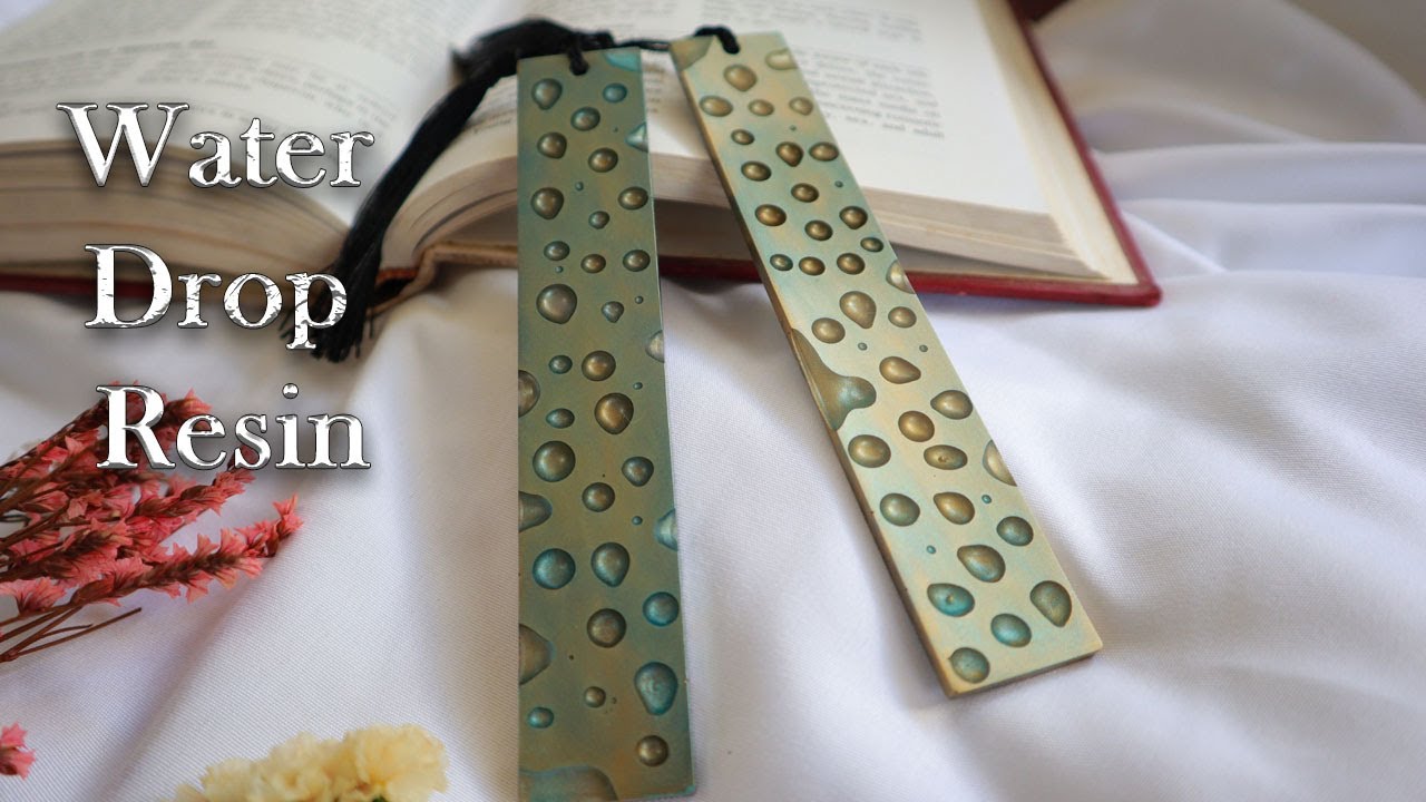 Resin Water Droplet Effect | Resin Arts for Beginner | Resin Bookmark ...