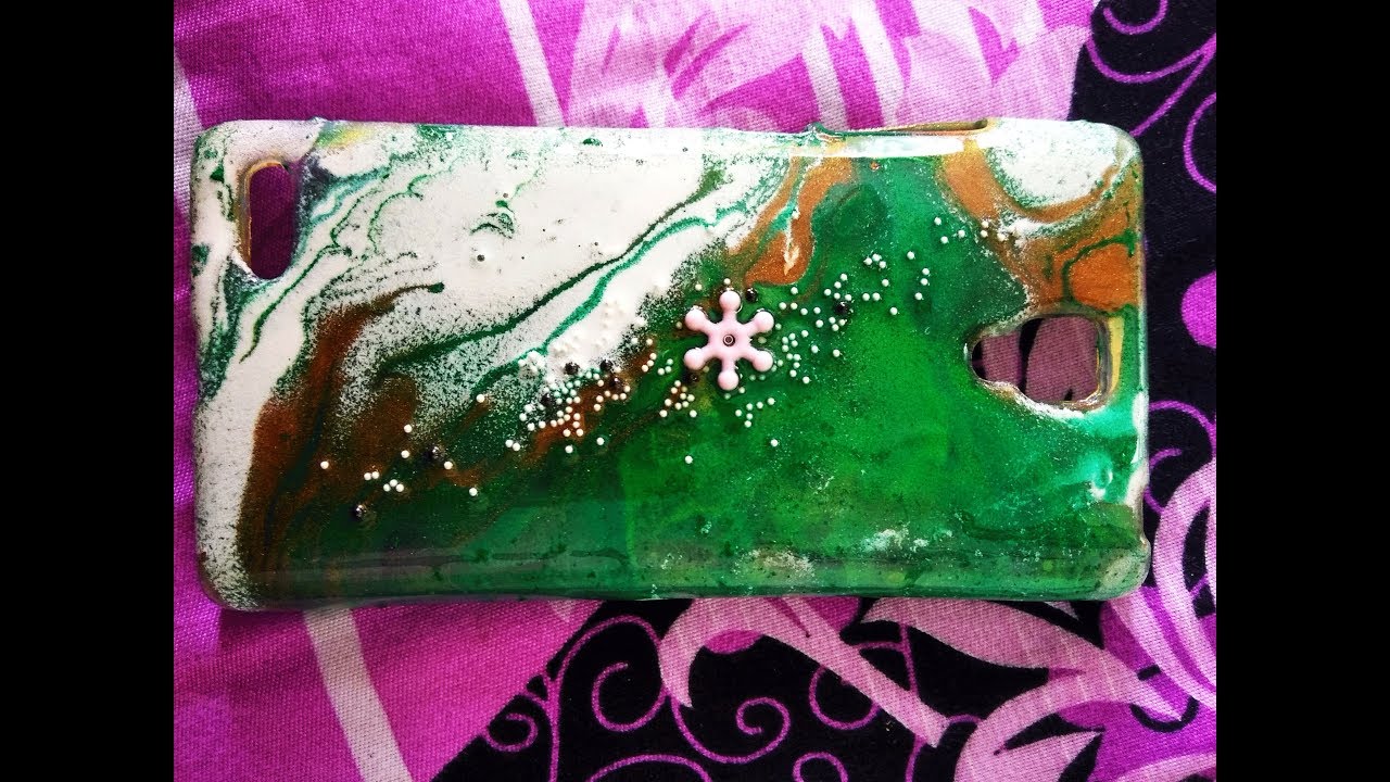 Making attractive mobile phone covers by resin and acrylics - YouTube