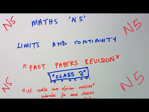 Mathematics N5 Limits and Continuity Part 2 Past Exam Papers @mathszoneafricanmotives - YouTube