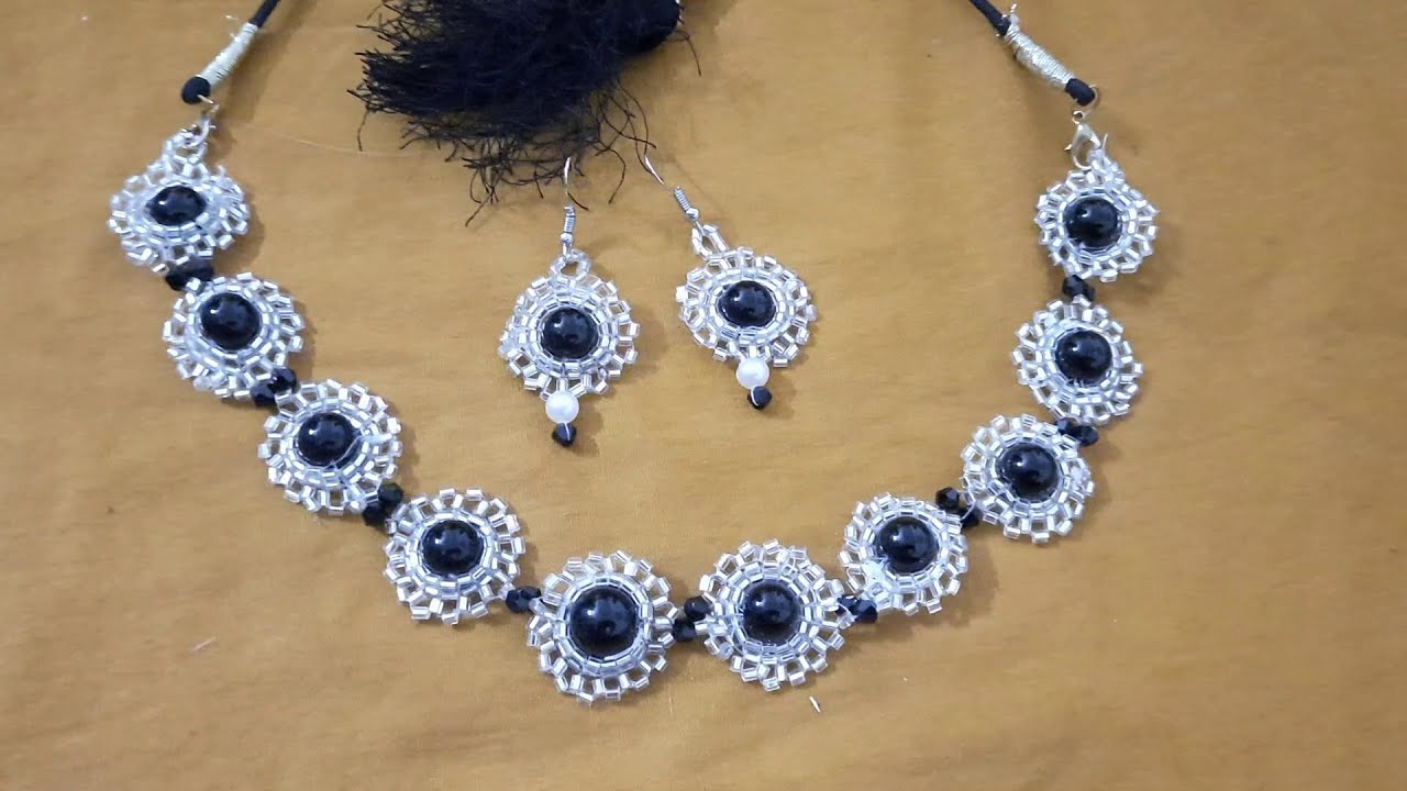 DIY Earring and Necklace making | Fancy Jewlery making at home | Easy ...