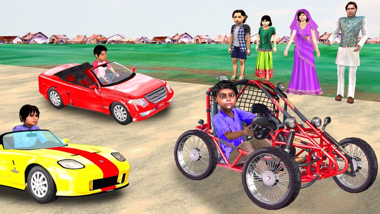 Garib Vs Amir Car Race Go Kart Car Hindi Kahaniya Hindi Stories Garib Ka Car Race Funny Comedy ...