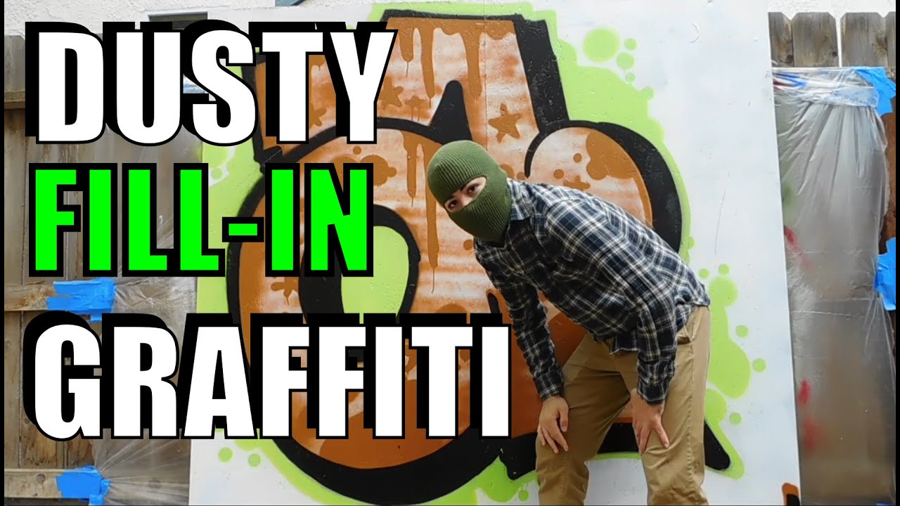 Adding Detail To Graffiti With Just One Color! (dusty fill in technique ...