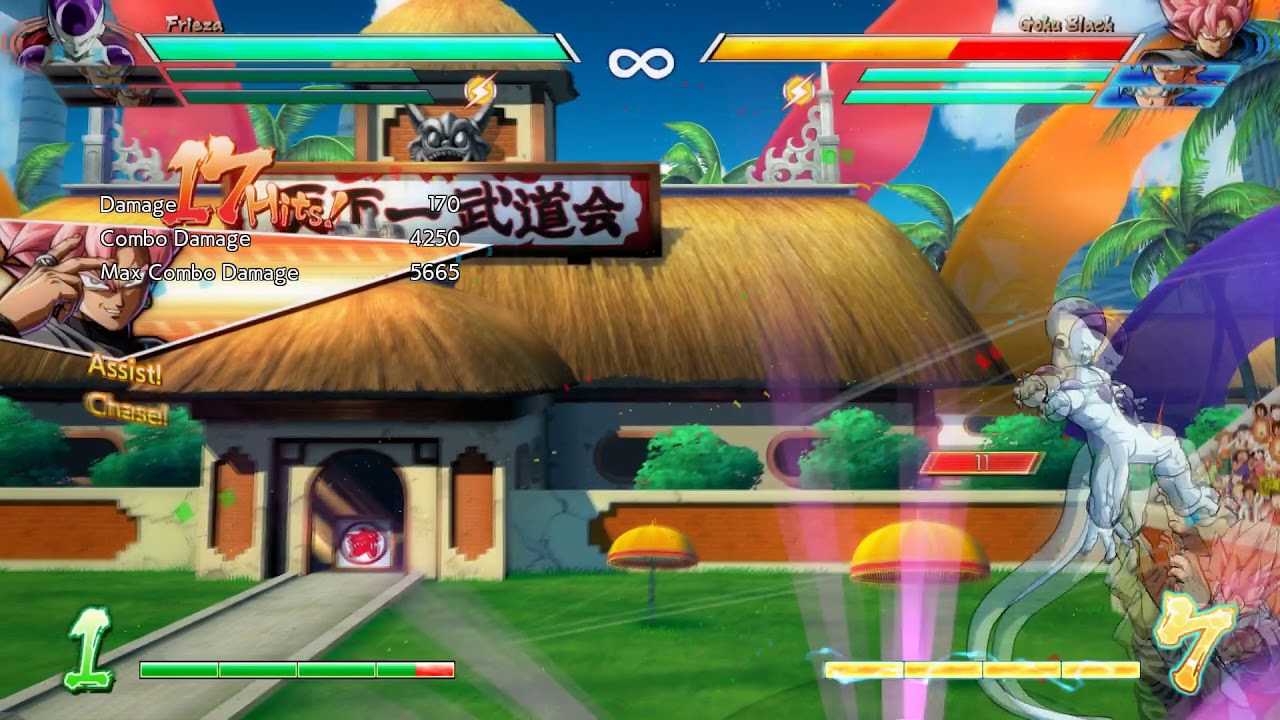 DBFZ Frieza 5665 DMG 1 Bar 2 Assist Combo - YouTube