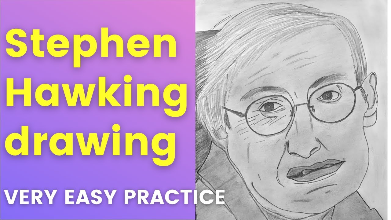 stephen Hawking drawing।stephen hawking drawing easy ...