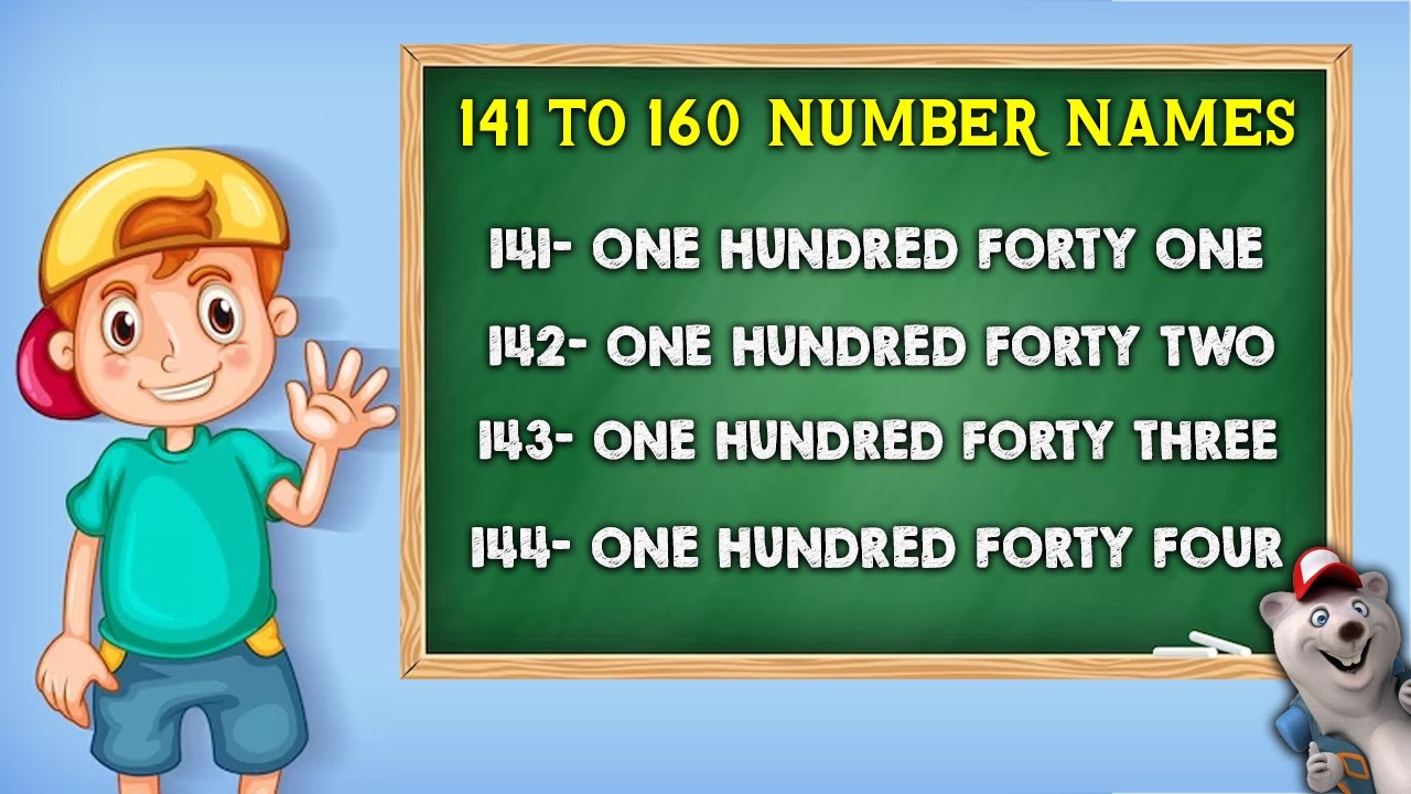 141 to 160 Number Names in English | 141 to 160 Spelling | Video For ...