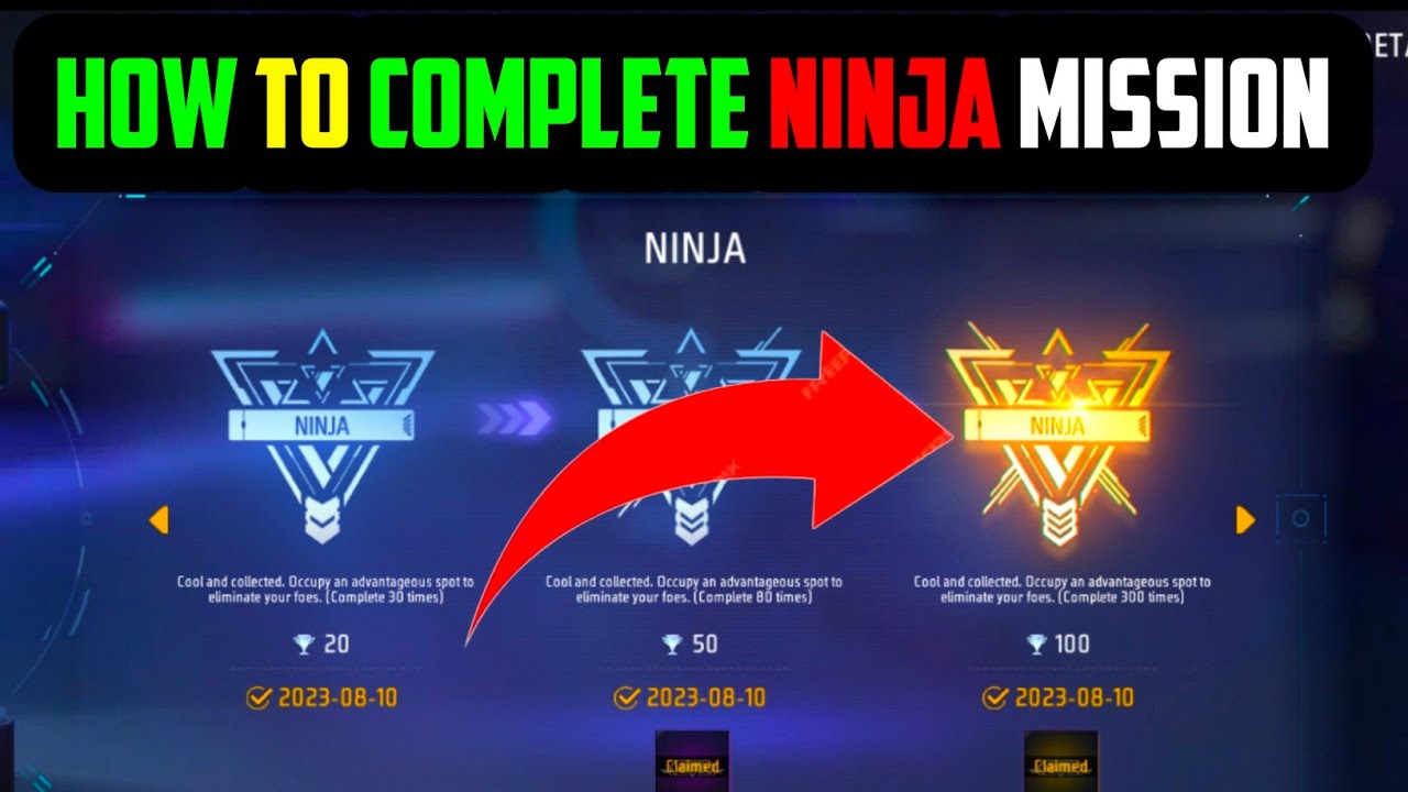 How To Complete Ninja Mission Free Fire | Ninja Achievement Mission ...