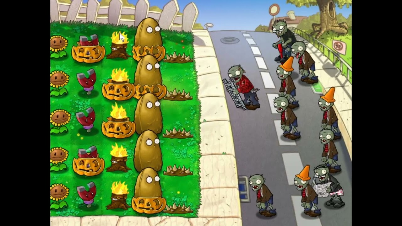 Plants vs Zombies: Beta Version | #10 | Survival: Hard Full Gameplay ...