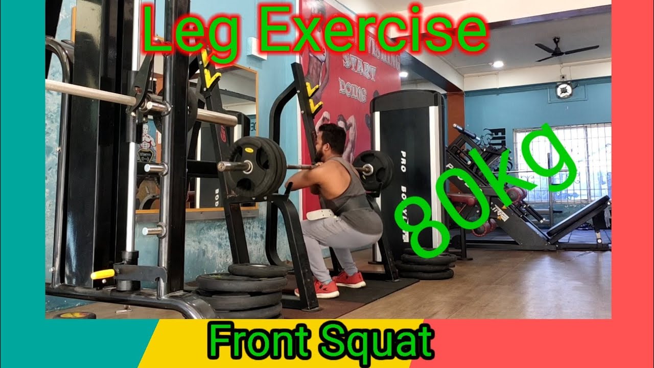 Leg Exercise 'Front Squat' heavy workout evry men triy this workout no ...