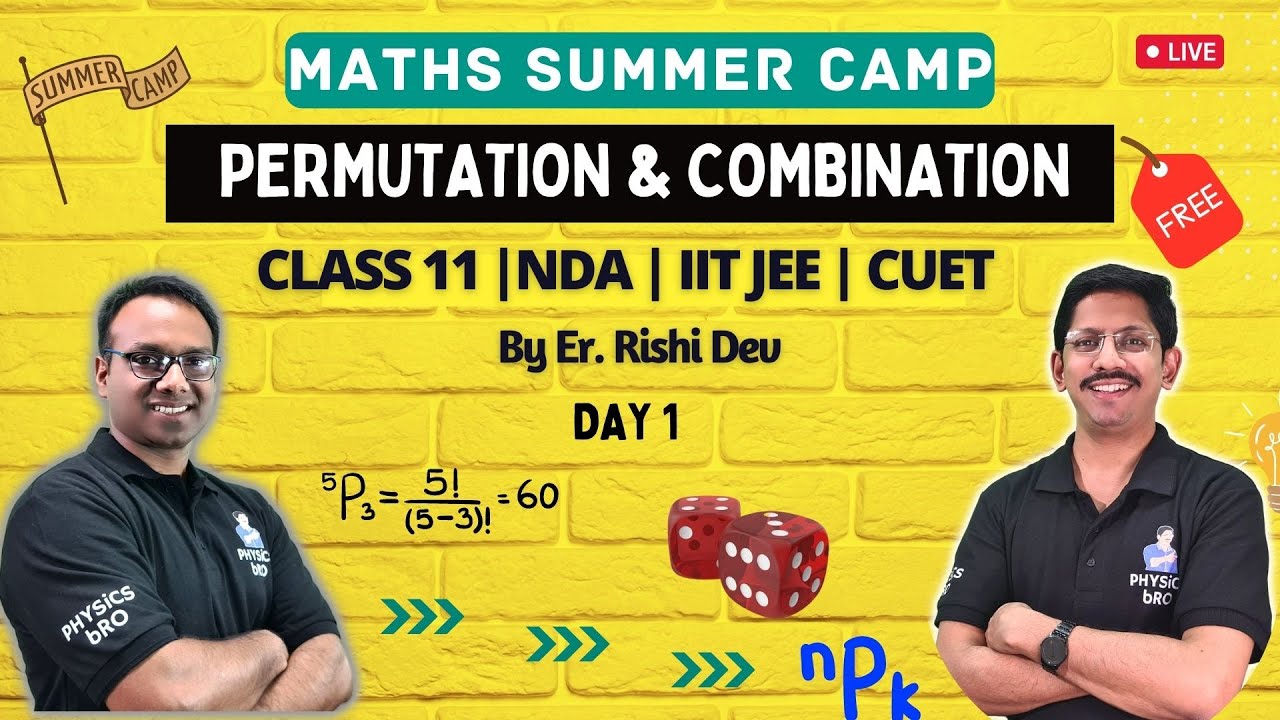 PERMUTATION | L#1 | CLASS 11 | MATHS SUMMER CAMP - by Er. Rishi Dev - YouTube