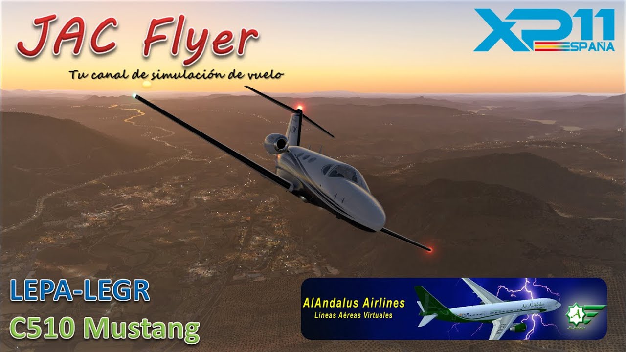 LEPA-LEGR | C510 MUSTANG | X-PLANE 11 | ILS Z rw09 - YouTube