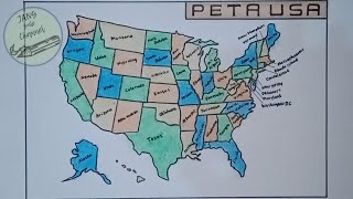 Cara menggambar peta USA||Gambar peta negara Amerika se... | Doovi