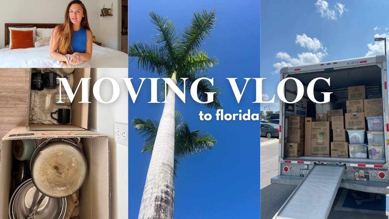 MOVING VLOG, moving to florida, packing tips, bye nice apartment - YouTube