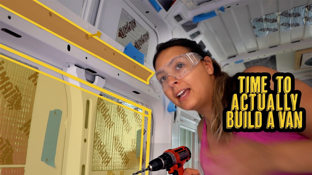 FRAME IT OUT! | Pt. 1 Rivet Nuts, Horizontal Furring, Ikea Bed | Van ...