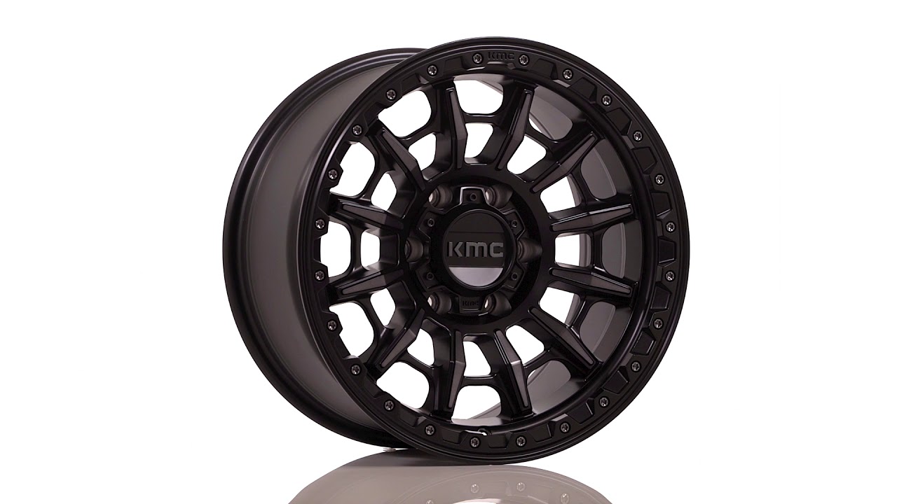 KMC WHEELS CARNAGE KM547 - 17x9 - SATIN BLACK W/ GREY TINT - YouTube
