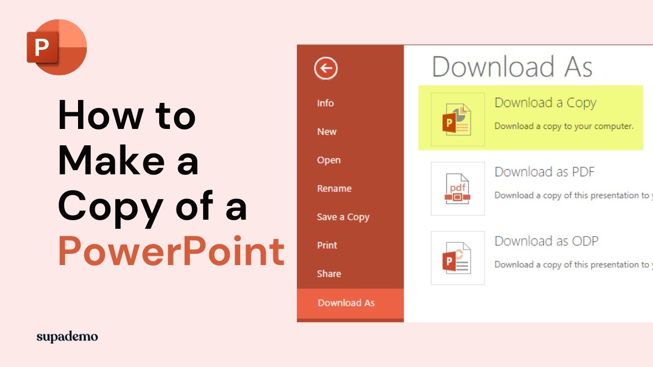 How to Make a Copy of a PowerPoint - YouTube