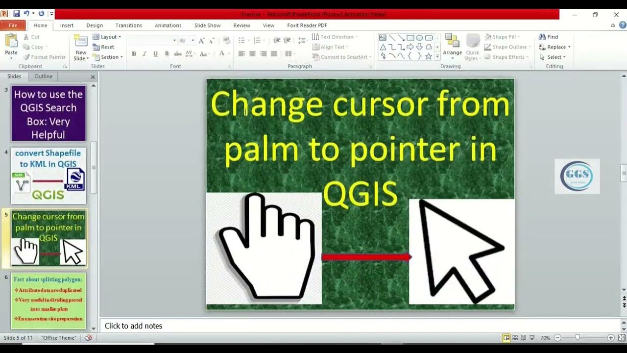 Change cursor from palm to pointer in QGIS - YouTube