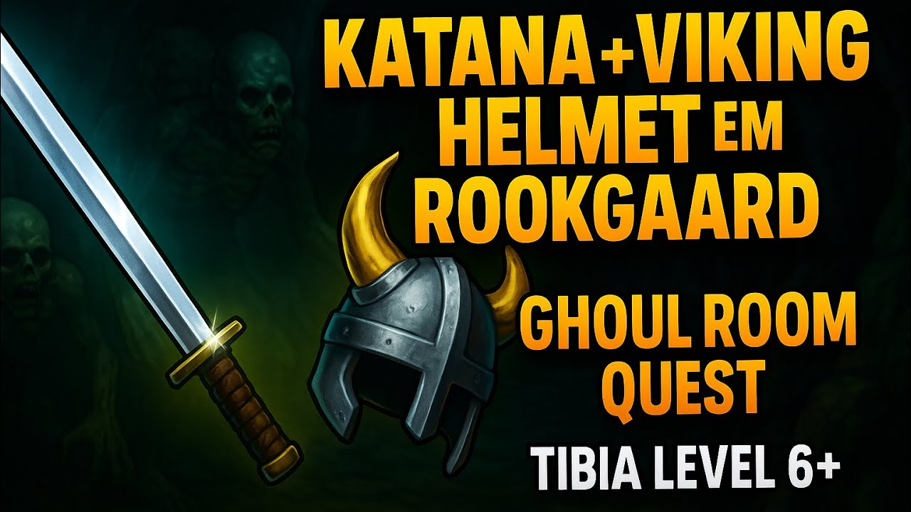 Katana + Viking Helmet em Rookgaard! Ghoul Room Quest [Tibia Level 6 ...