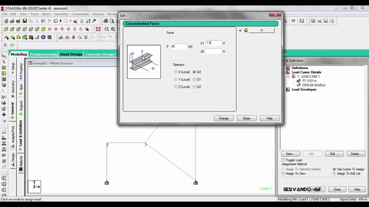 STAAD Pro ¦ Irregular grids ¦ Inclined supports ¦ Temperature ...