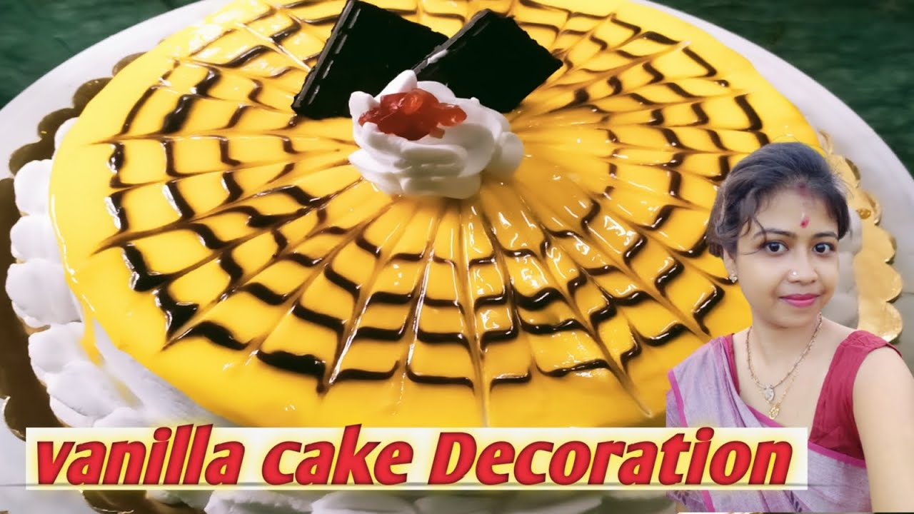 ভ্যানিলা কেক ডেকোরেশন. Vanilla Cake Decoration Tutorial. Easy Cake ...
