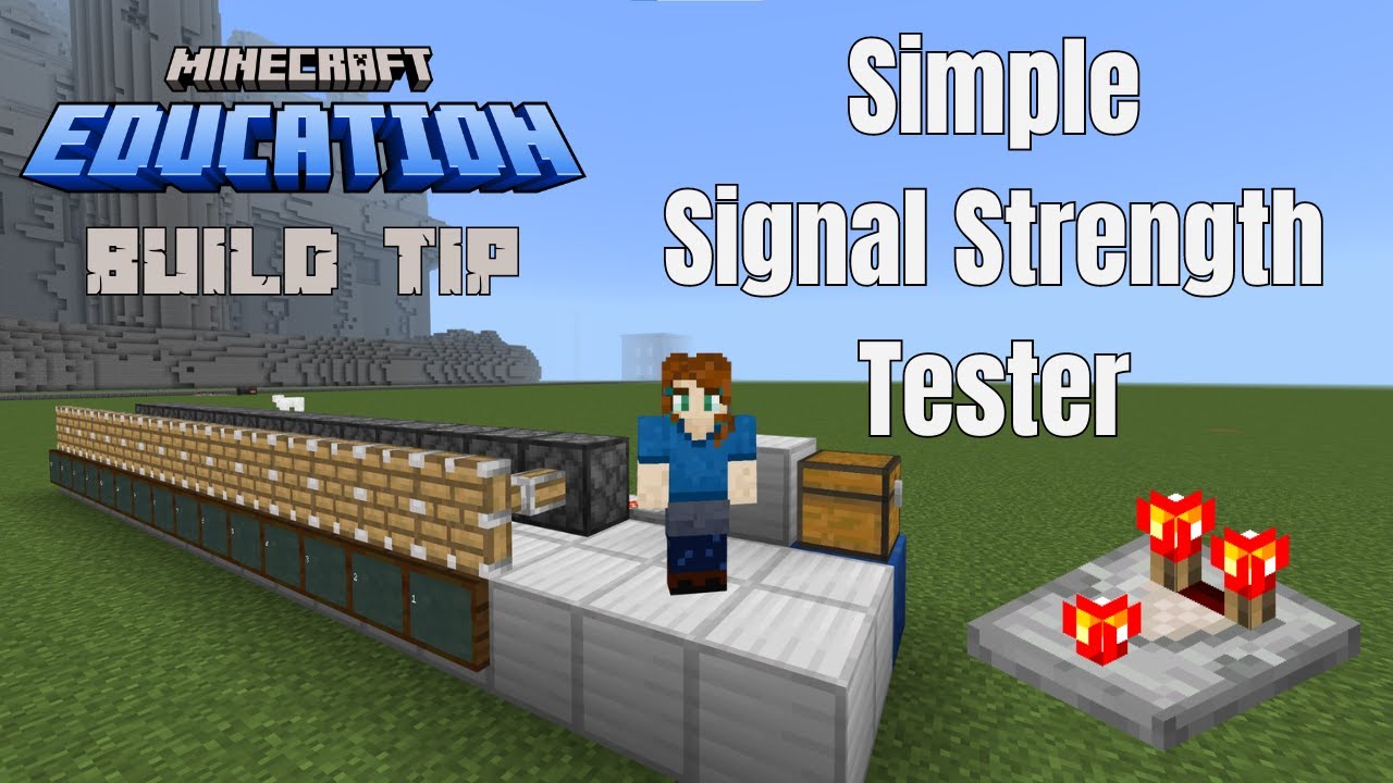 Minecraft Education Tips: Simple Signal Strength Tester - YouTube