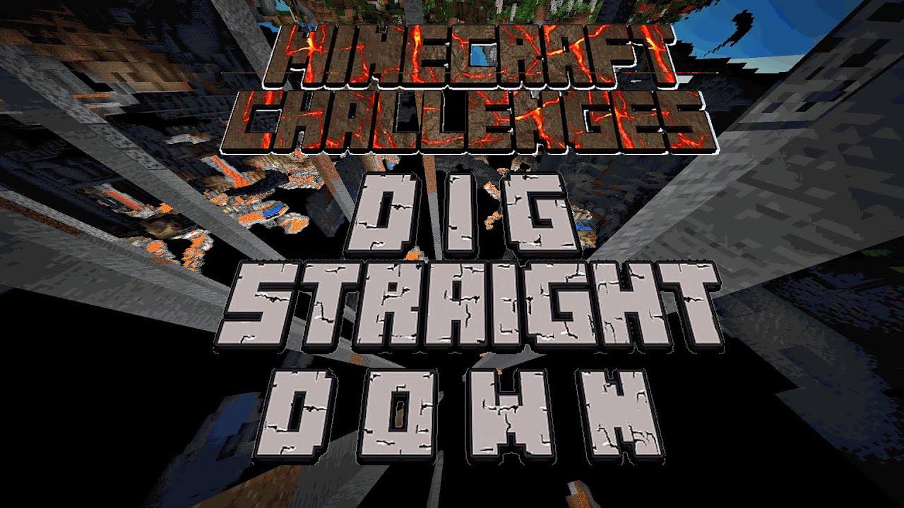 Dig Straight Down - Minecraft Challenge - YouTube